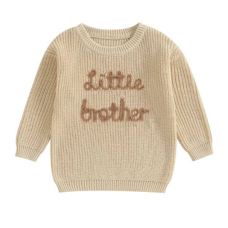 Baby Boy Little Brother Knitted Sweater – The Trendy Toddlers