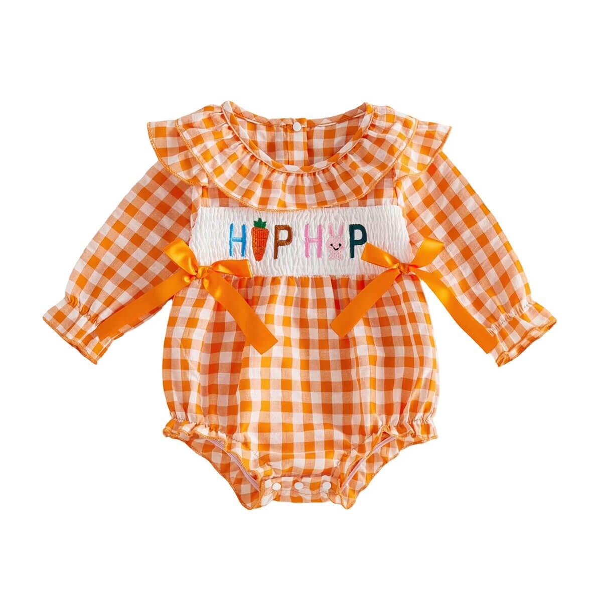Baby Girl Long Sleeve Hip Hop Plaid Easter Romper – The Trendy Toddlers