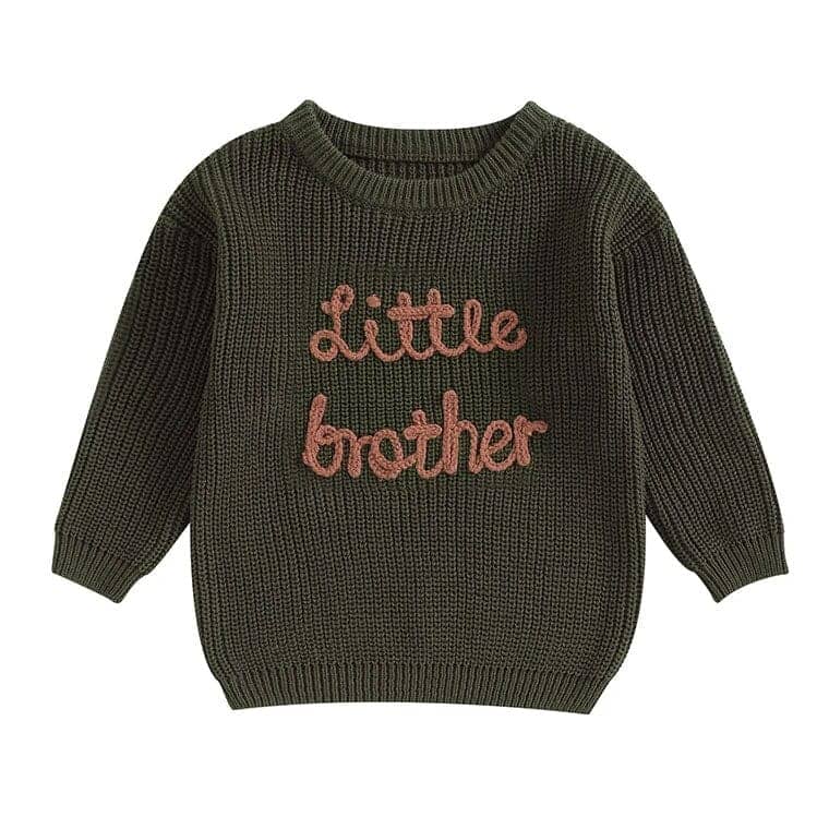 Baby Boy Little Brother Knitted Sweater – The Trendy Toddlers