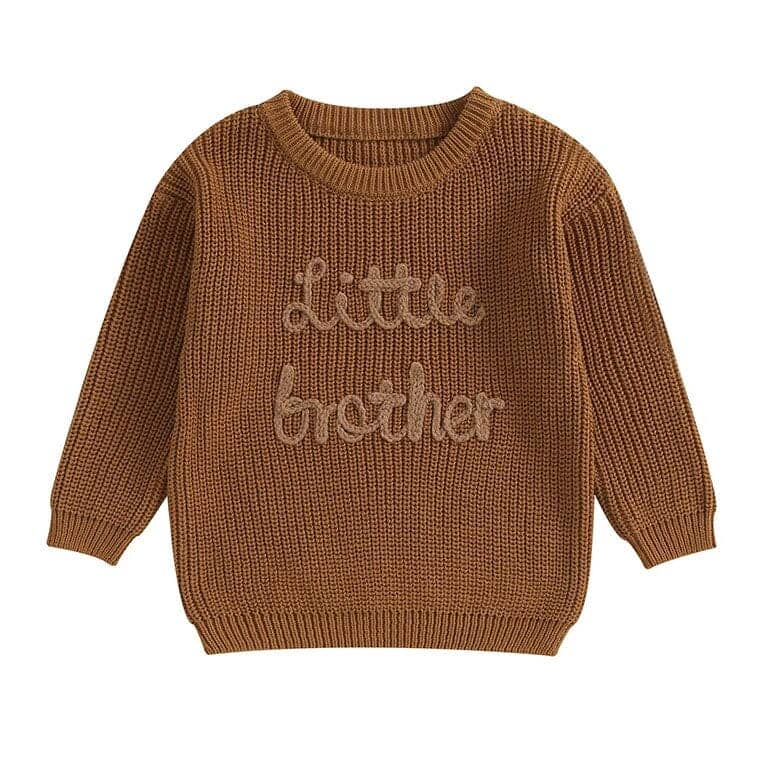 Baby Boy Little Brother Knitted Sweater – The Trendy Toddlers