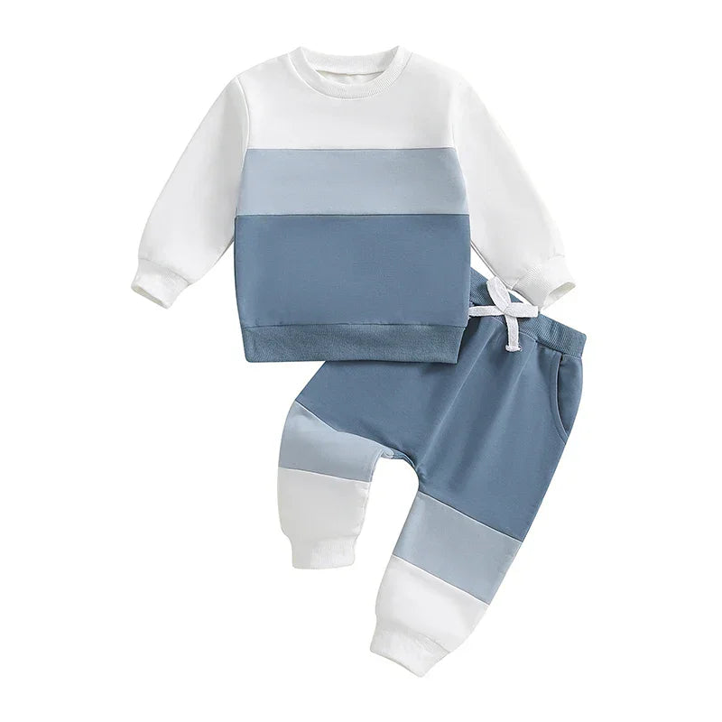 Color Block Neutral Long Sleeve Baby Set – The Trendy Toddlers